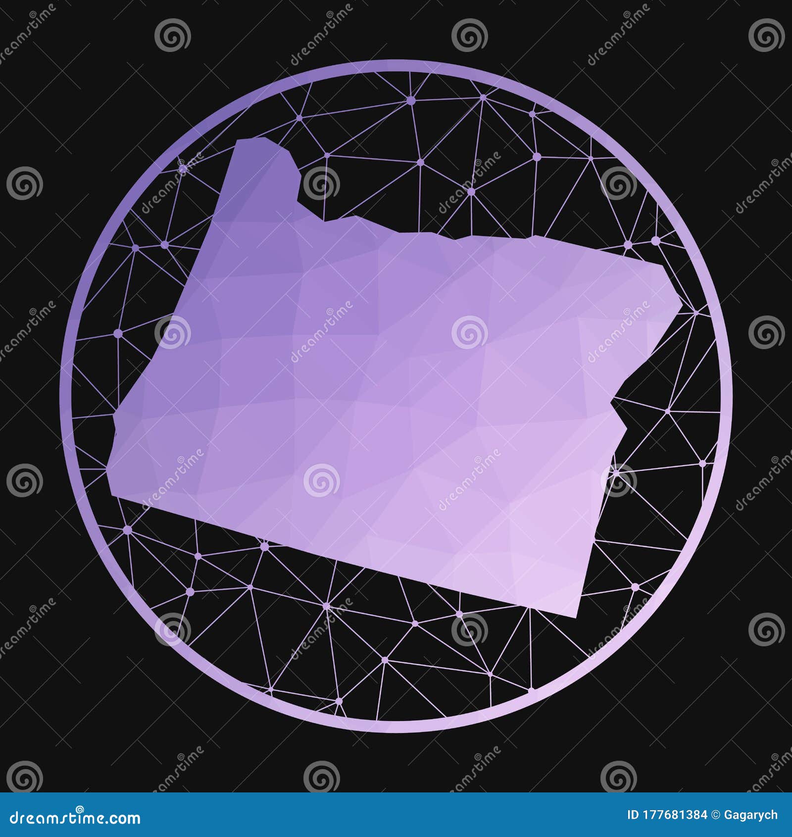Oregon icon. stock vector. Illustration of icon, geometric - 177681384