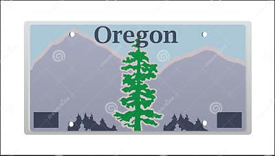 Oregon License Plate stock vector. Illustration of regulation - 11236422