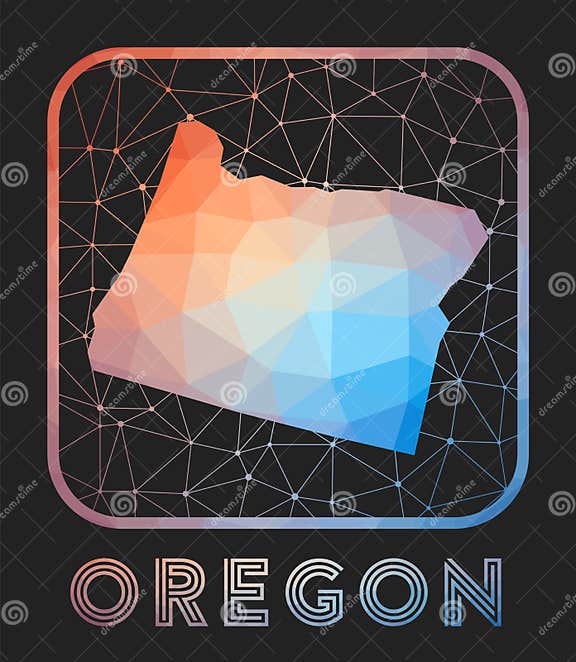 Oregon map design. stock vector. Illustration of polygon - 175399766