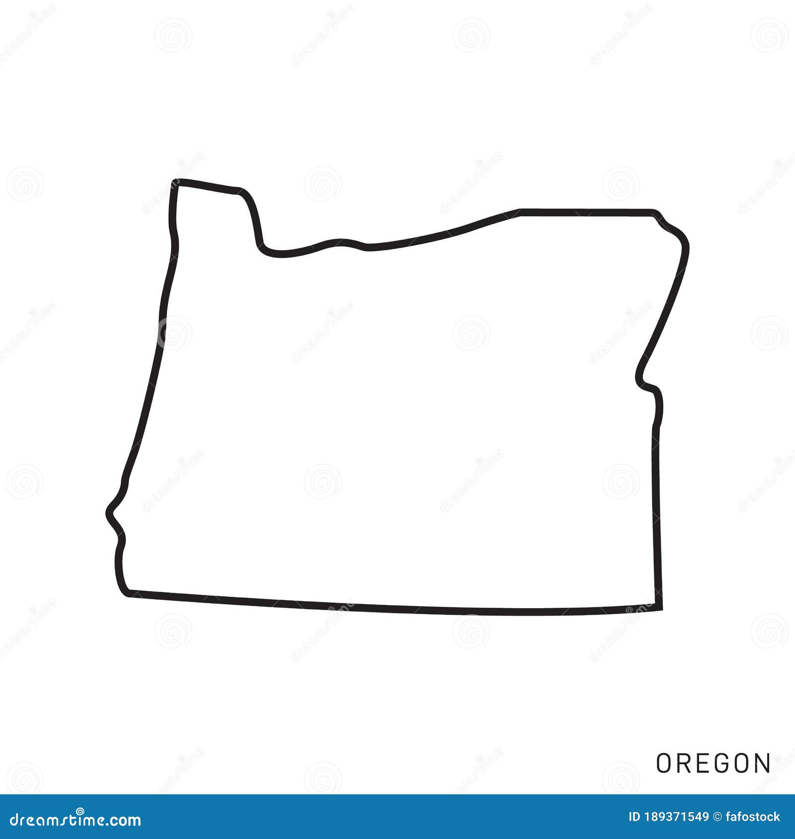 Oregon Map Outline Vector Design Template. Editable Stroke Stock Vector ...