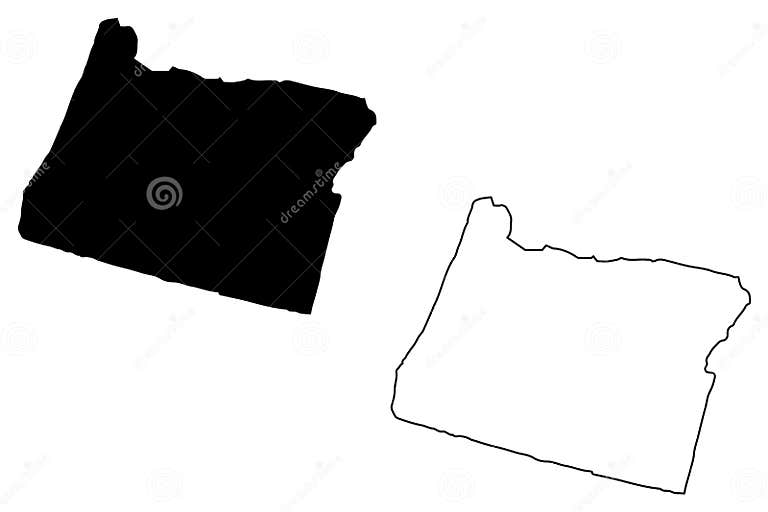 Oregon map vector stock vector. Illustration of doodle - 117385496
