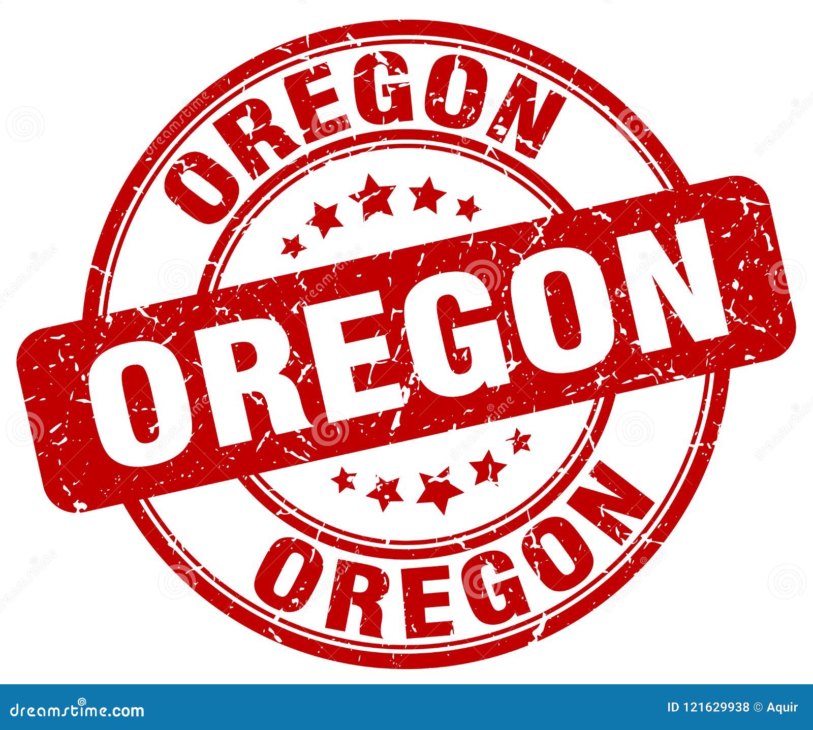 Oregon stamp stock vector. Illustration of isolated - 121629938