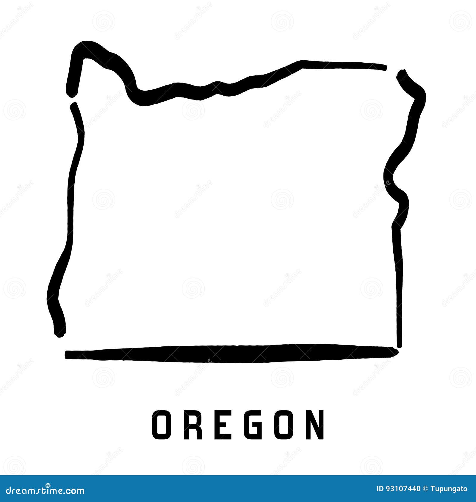 Oregon Map Vector Illustration | CartoonDealer.com #9637014