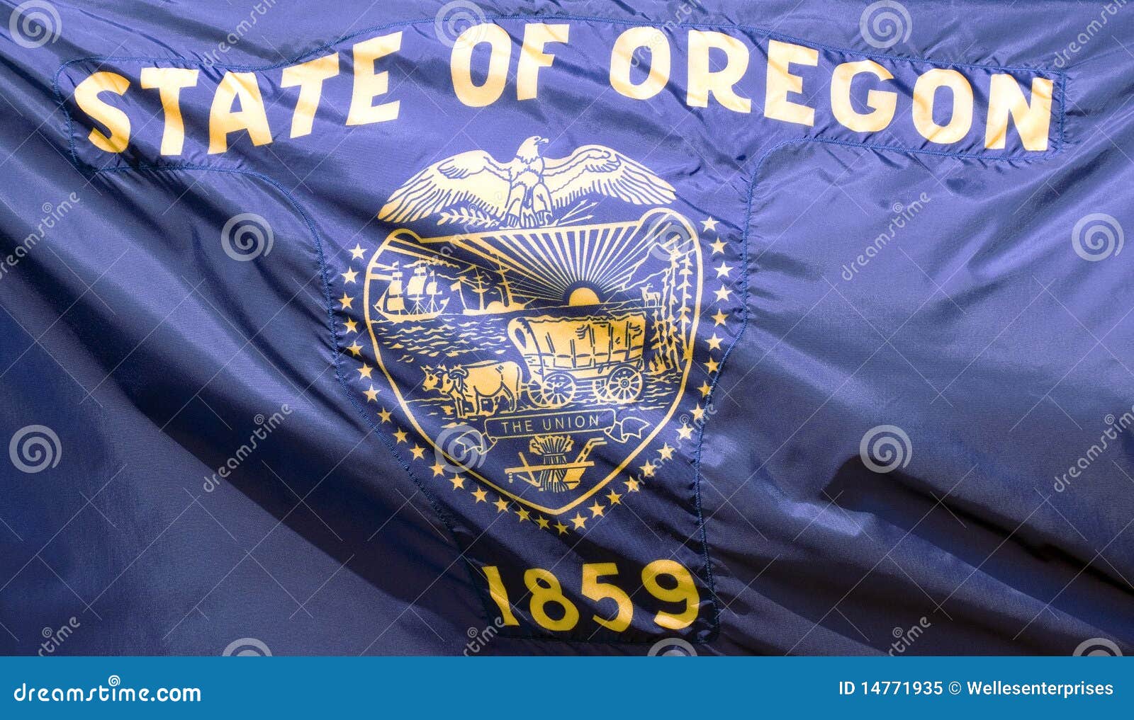 Oregon State Flag stock image. Image of travel, seal - 14771935