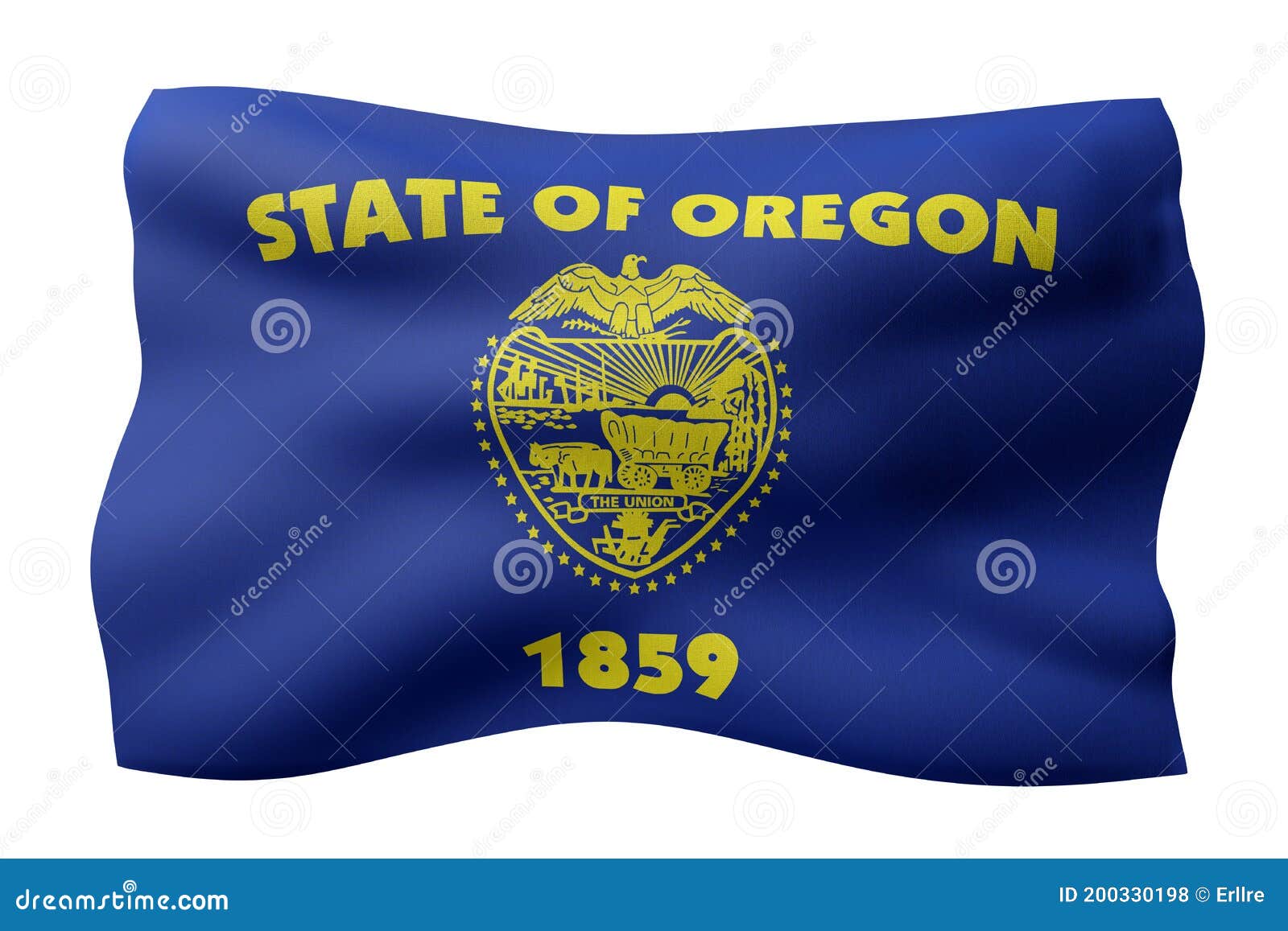 Oregon State flag stock illustration. Illustration of politics - 200330198
