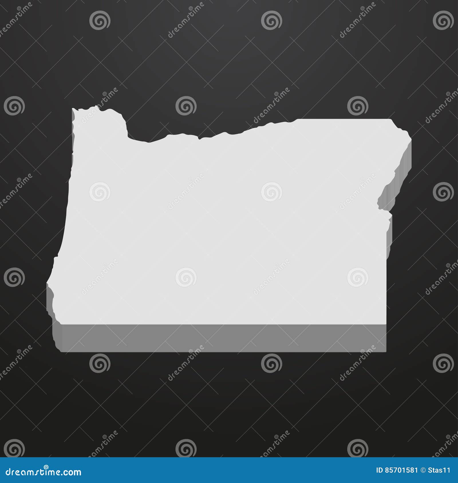 Oregon State Skyline And Landmarks Silhouette Cartoon Vector ...