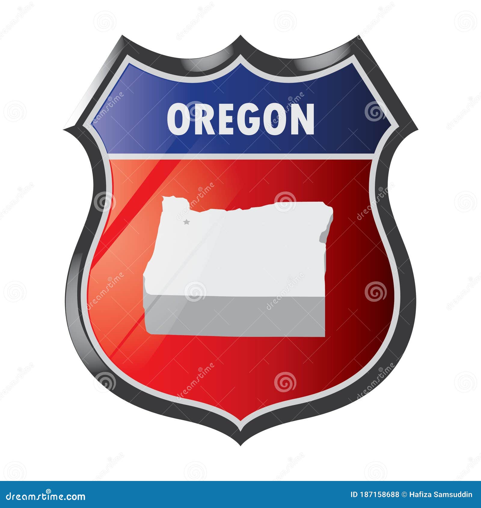 Oregon State. Vector Illustration Decorative Design Stock Vector ...