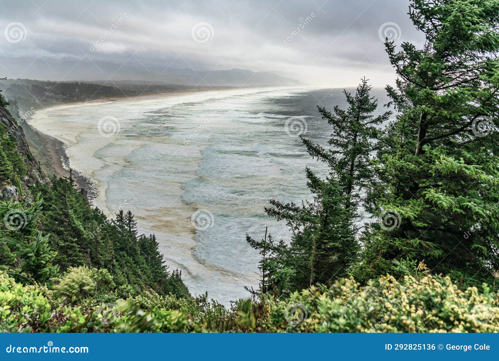 Oregon Stormy Day Shoreline 4 Stock Photo - Image of whitewater, coast ...
