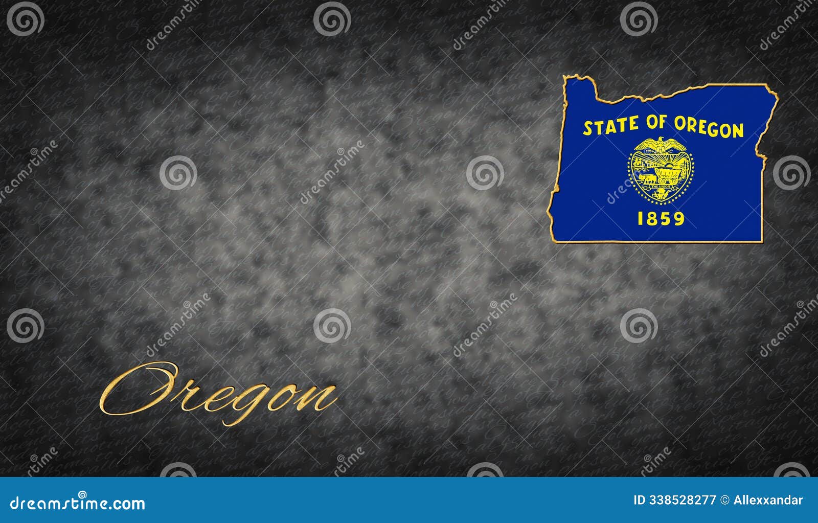 Oregon Symbols, Map of Oregon Stock Image - Image of independence ...