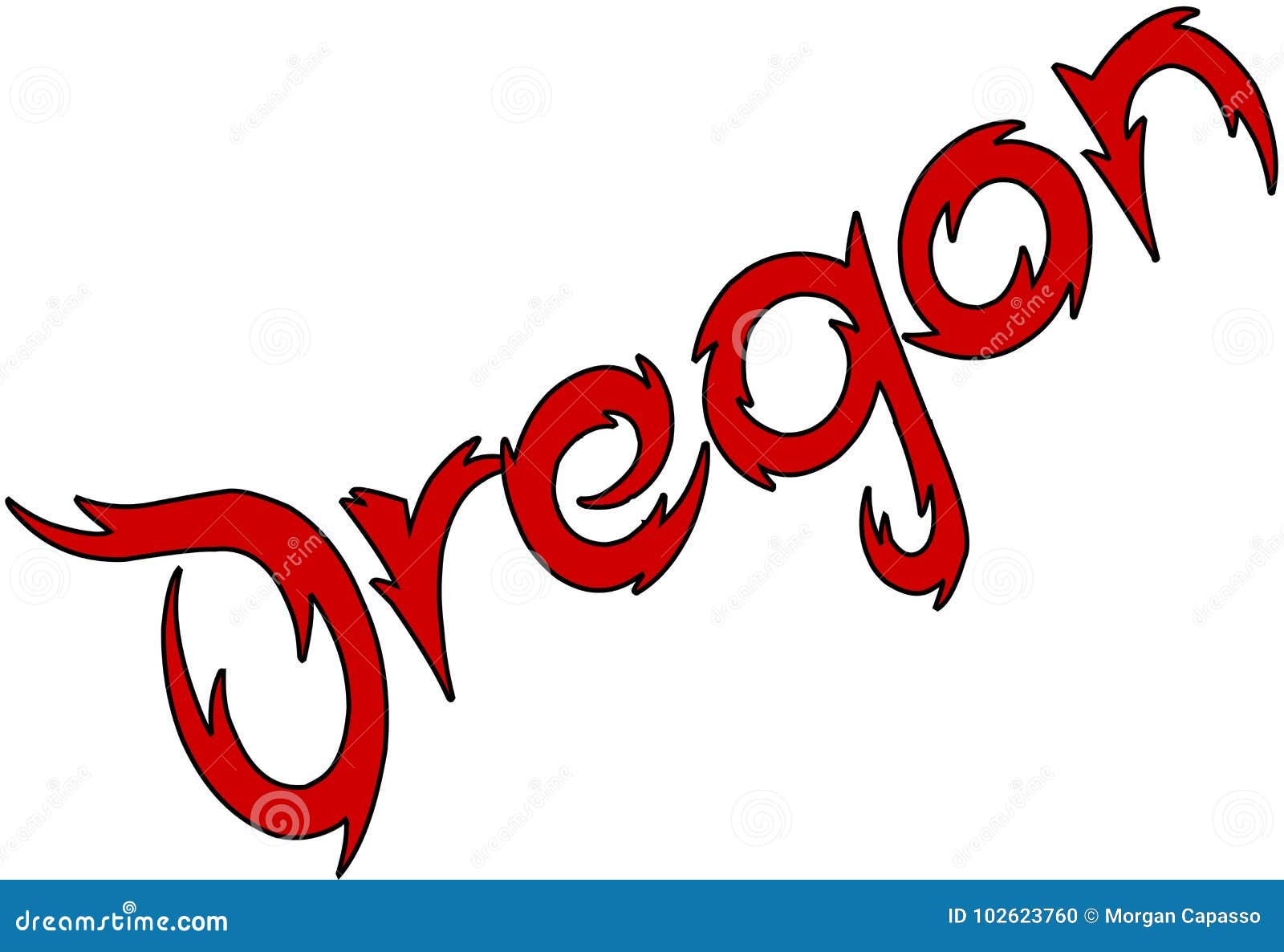 Oregon Text Sign Illustration Stock Vector - Illustration of nation ...