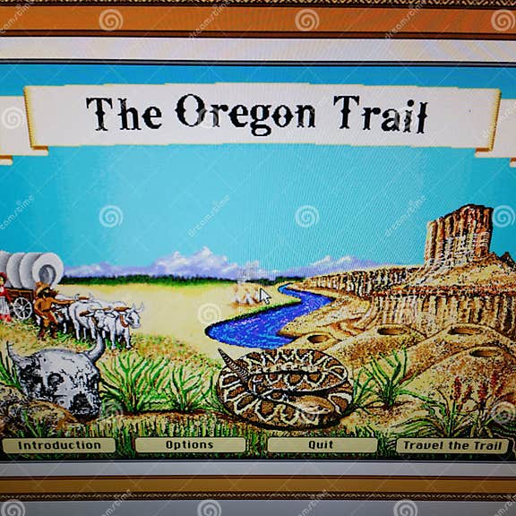 Oregon trail start screen stock photo. Image of oregon - 54371028