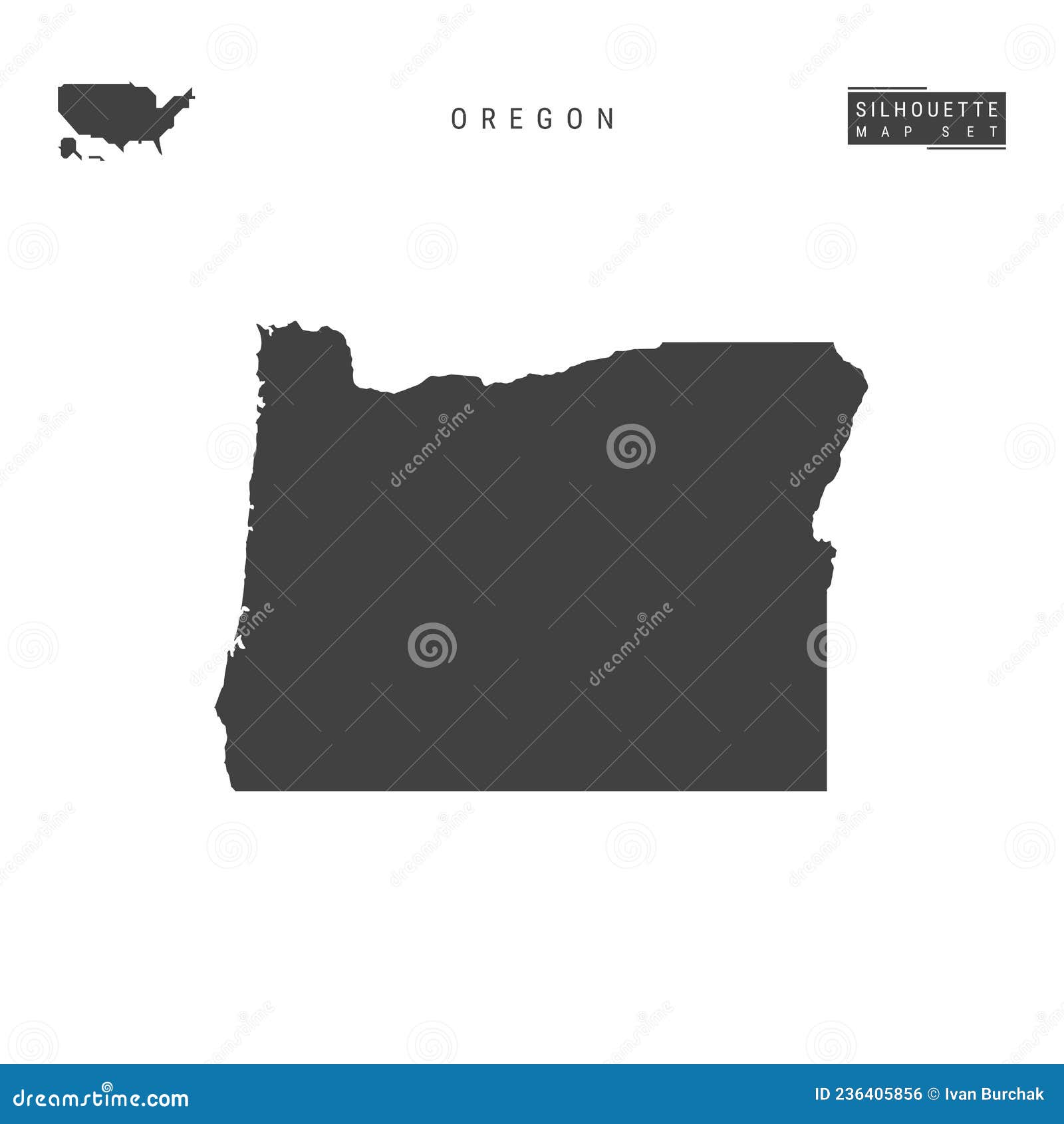 Oregon - Detailed Editable Political Map With Labeling. Cartoon Vector ...