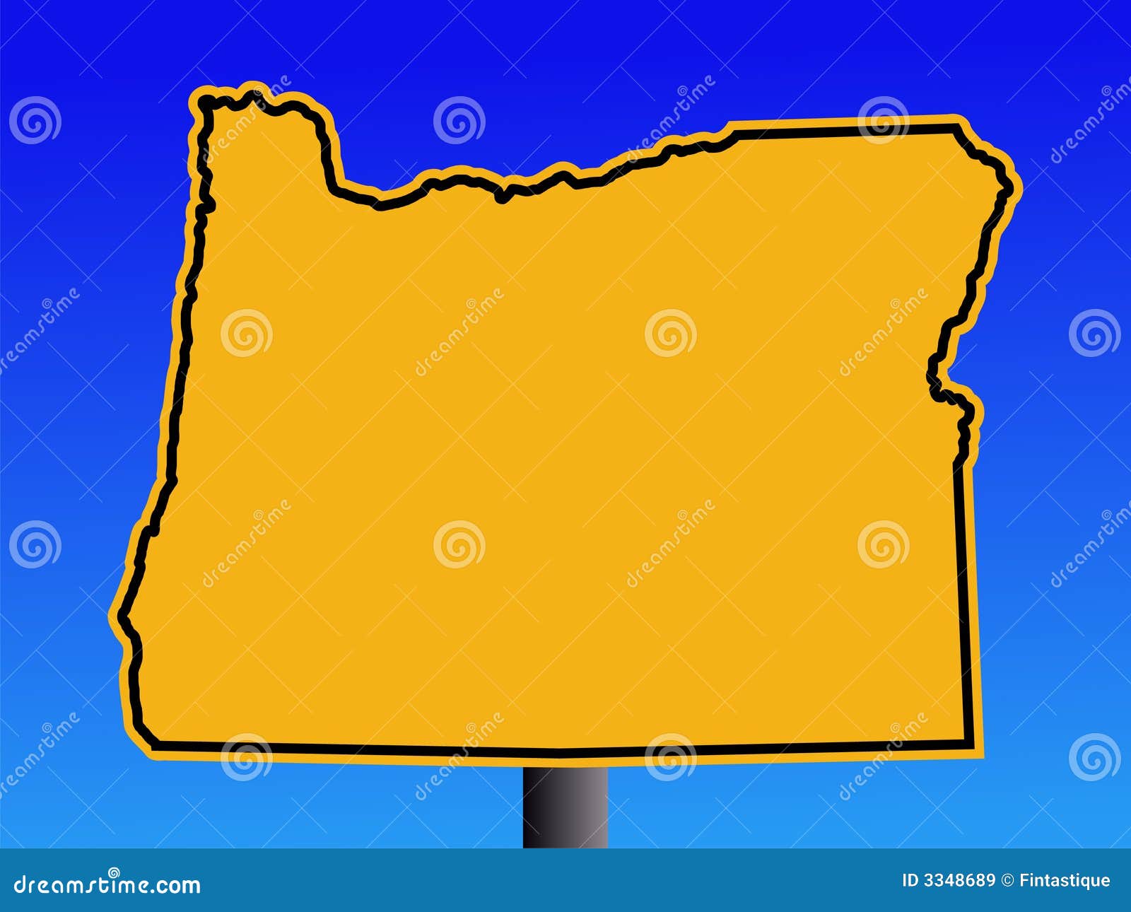 Oregon Warning Sign Cartoon Vector | CartoonDealer.com #3348689