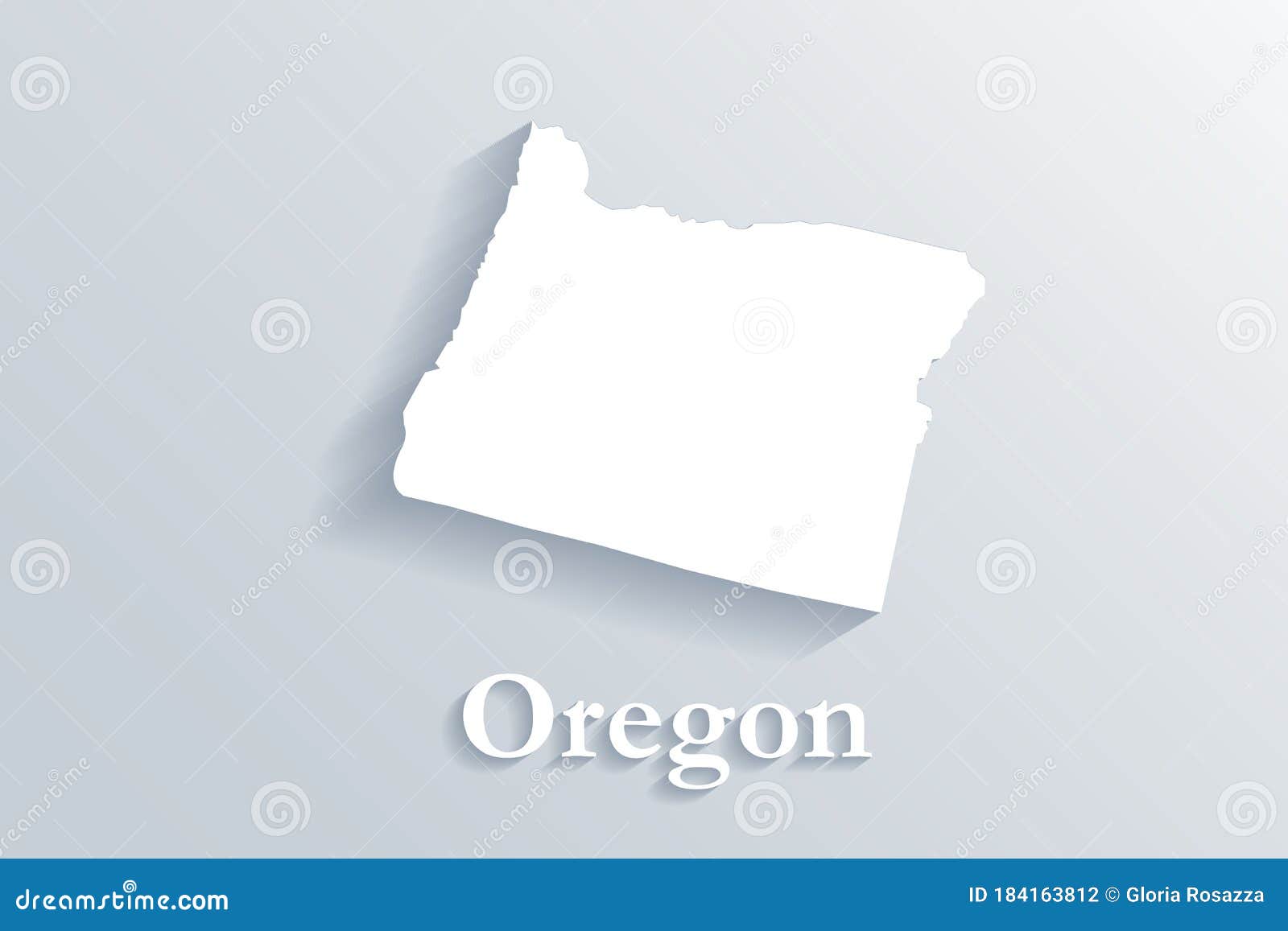 Oregon White Map Vectorafbeelding Vector Illustratie - Illustration of ...
