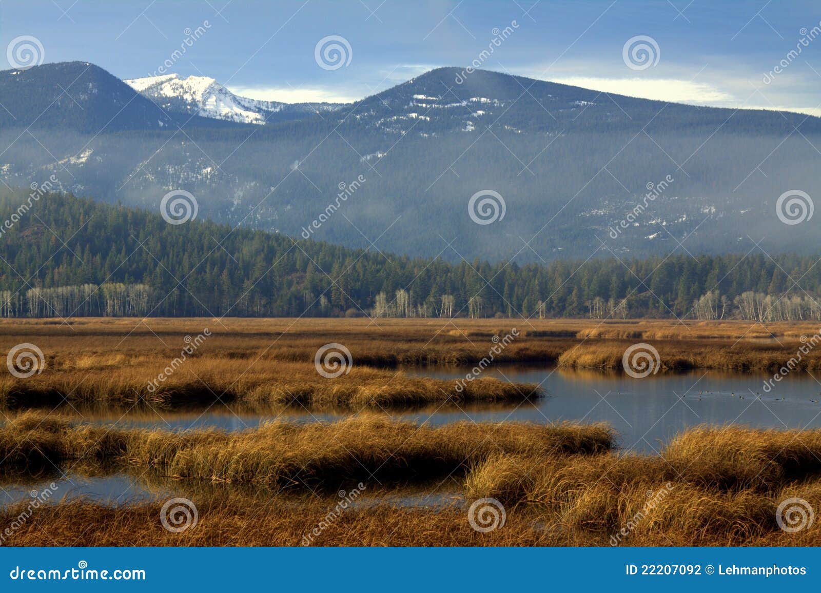 Oregon Klamath Wetland Mountain Wilderness Stock Photo - Image of ...