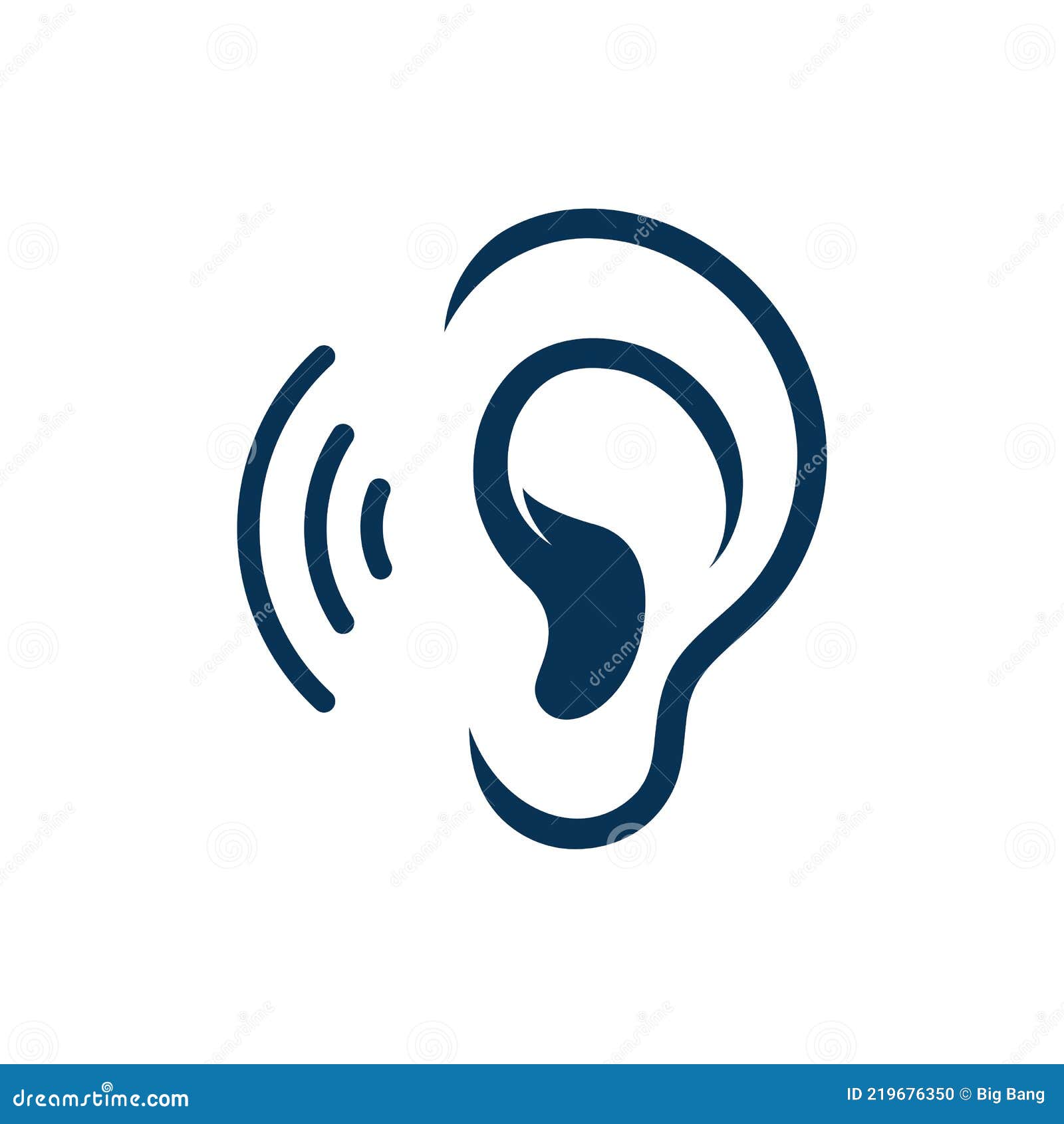 Oreja Logo Plantilla Vector Icono Ilustración del Vector - Ilustración ...