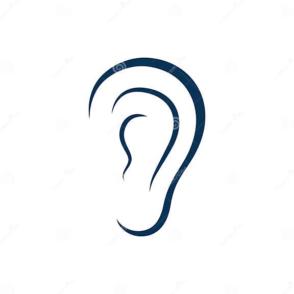 Oreja Logo Plantilla Vector Icono Ilustración del Vector - Ilustración ...