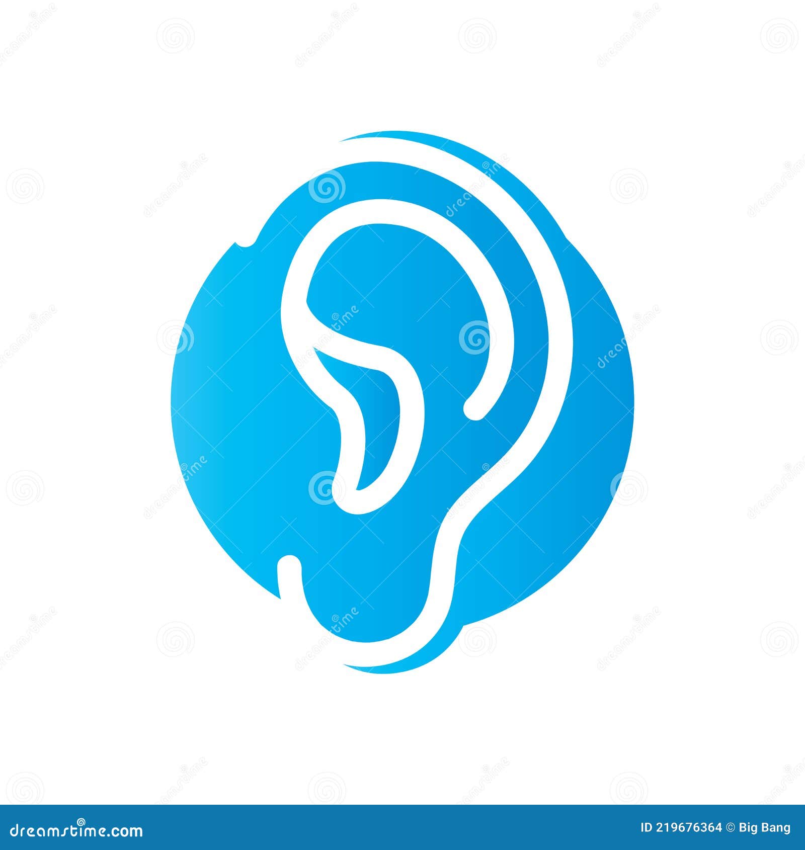 Oreja Logo Plantilla Vector Icono Ilustración del Vector - Ilustración ...