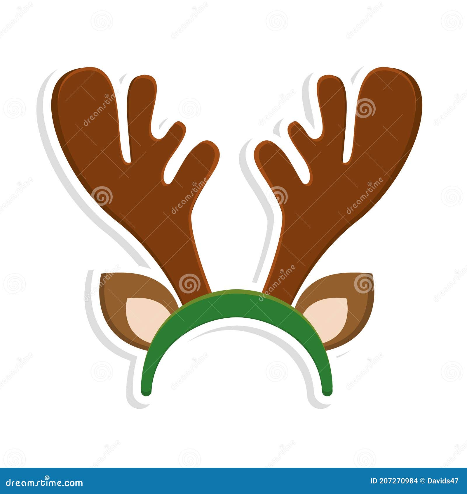 Orejas y cuernos de reno stock de ilustración. Ilustración de invierno ...