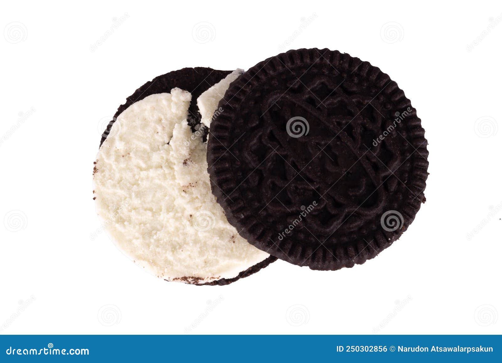 Oreo Aislado En Fondo Blanco Foto de archivo - Imagen de galletas, nata ...