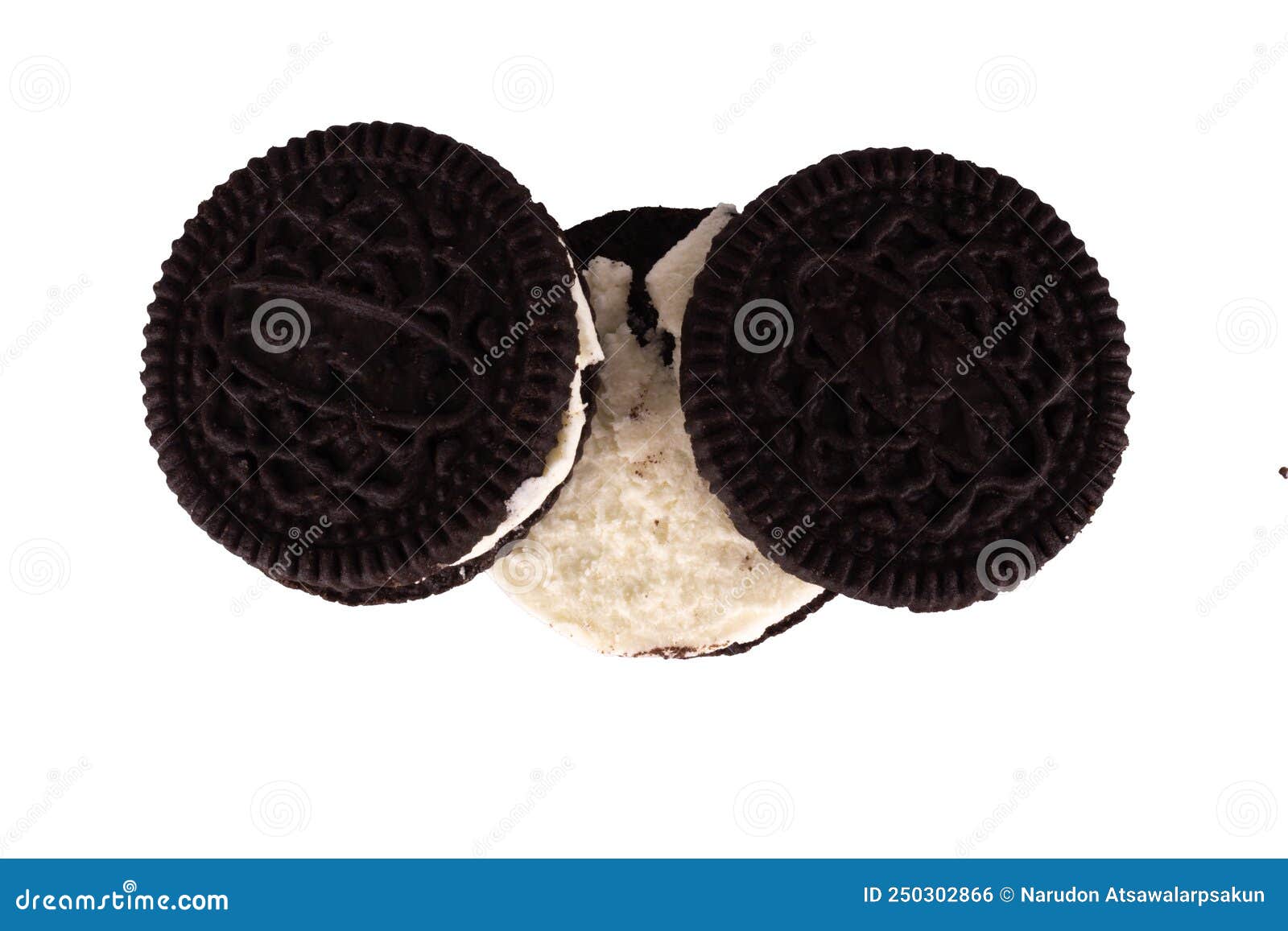 Oreo Aislado En Fondo Blanco Foto de archivo - Imagen de fondo, oscuro ...