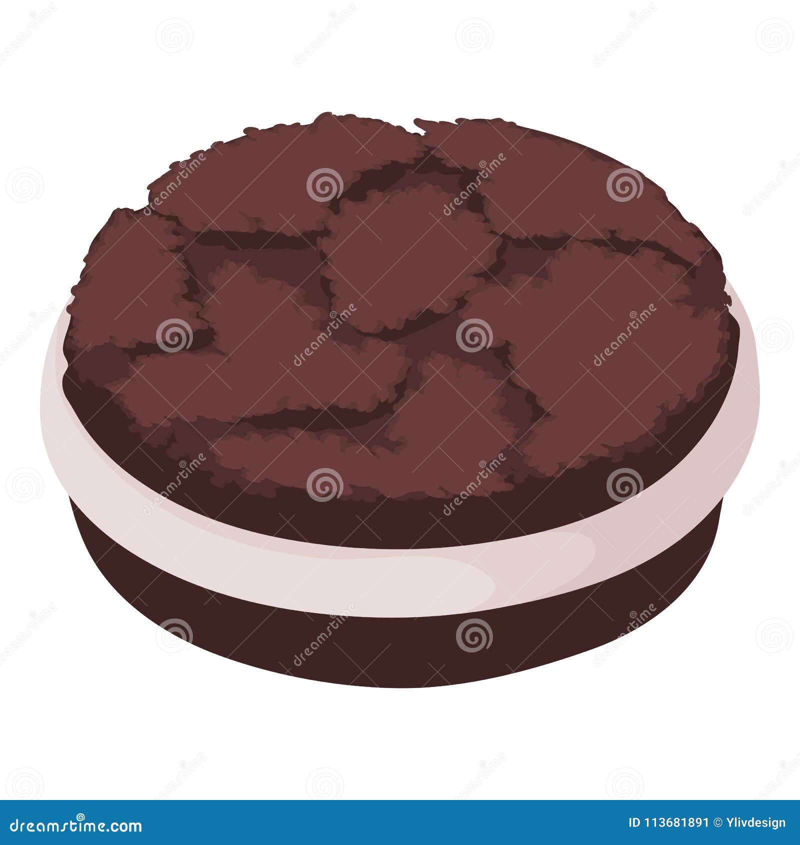 Oreo Biscuit Icon, Isometric Style Stock Vector - Illustration of sign ...