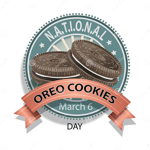National Oreo Cookies Day Sign Vector Stock Vector - Illustration of ...
