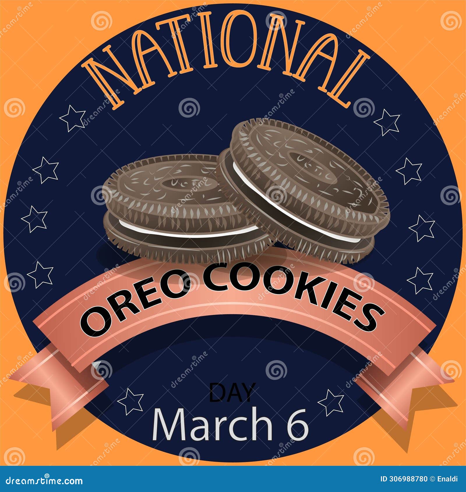 National Oreo Cookies Day Sign Vector Stock Vector - Illustration of ...