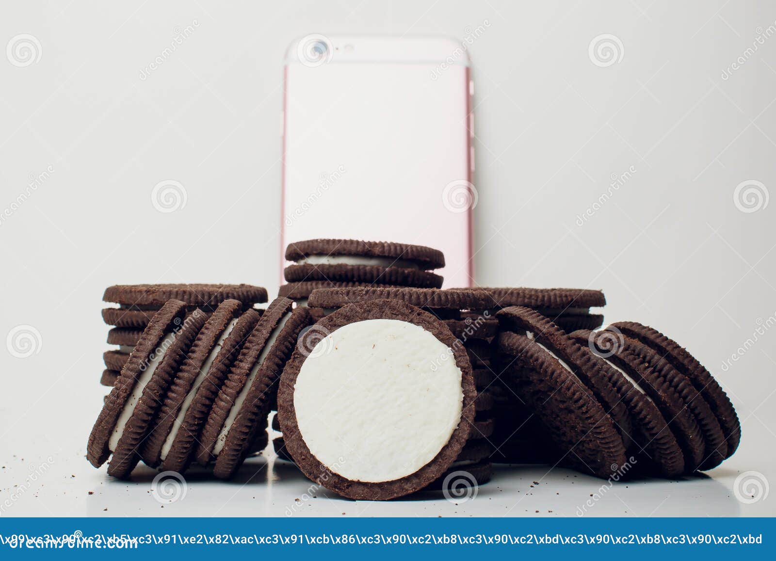 Oreo cookies stock image. Image of served, milk, biscuits - 98574099