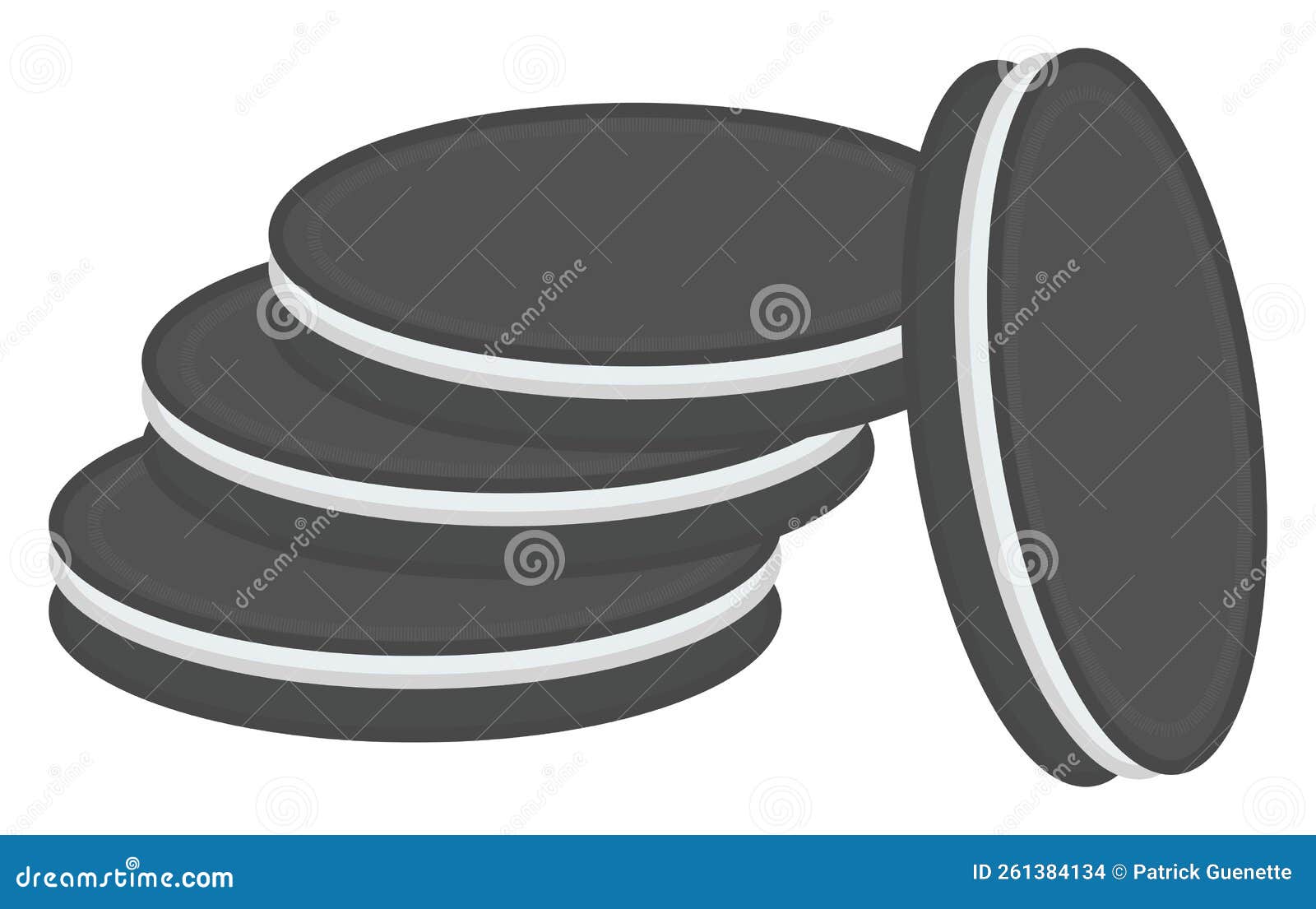 Oreo cookies, icon stock vector. Illustration of breakfast - 261384134