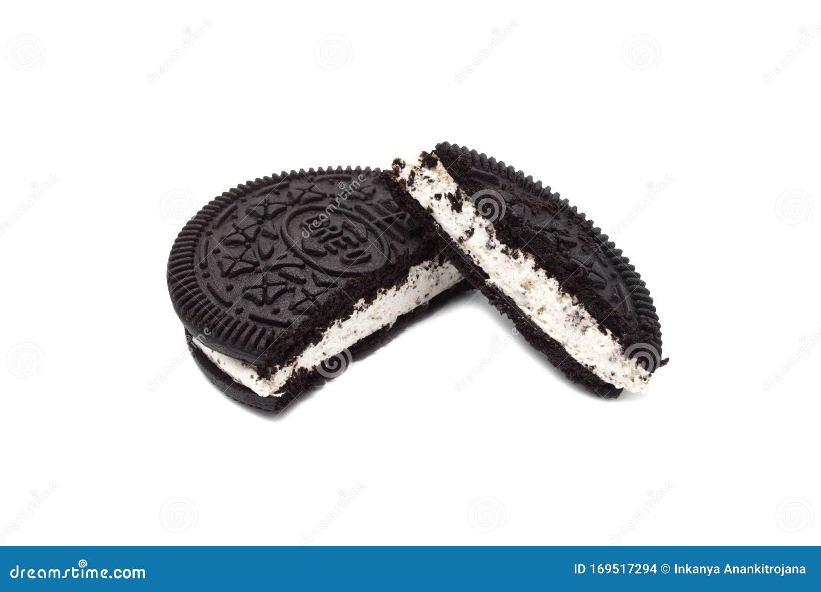 Oreo Ice Cream Sandwich Isolated on White Background Editorial Stock ...