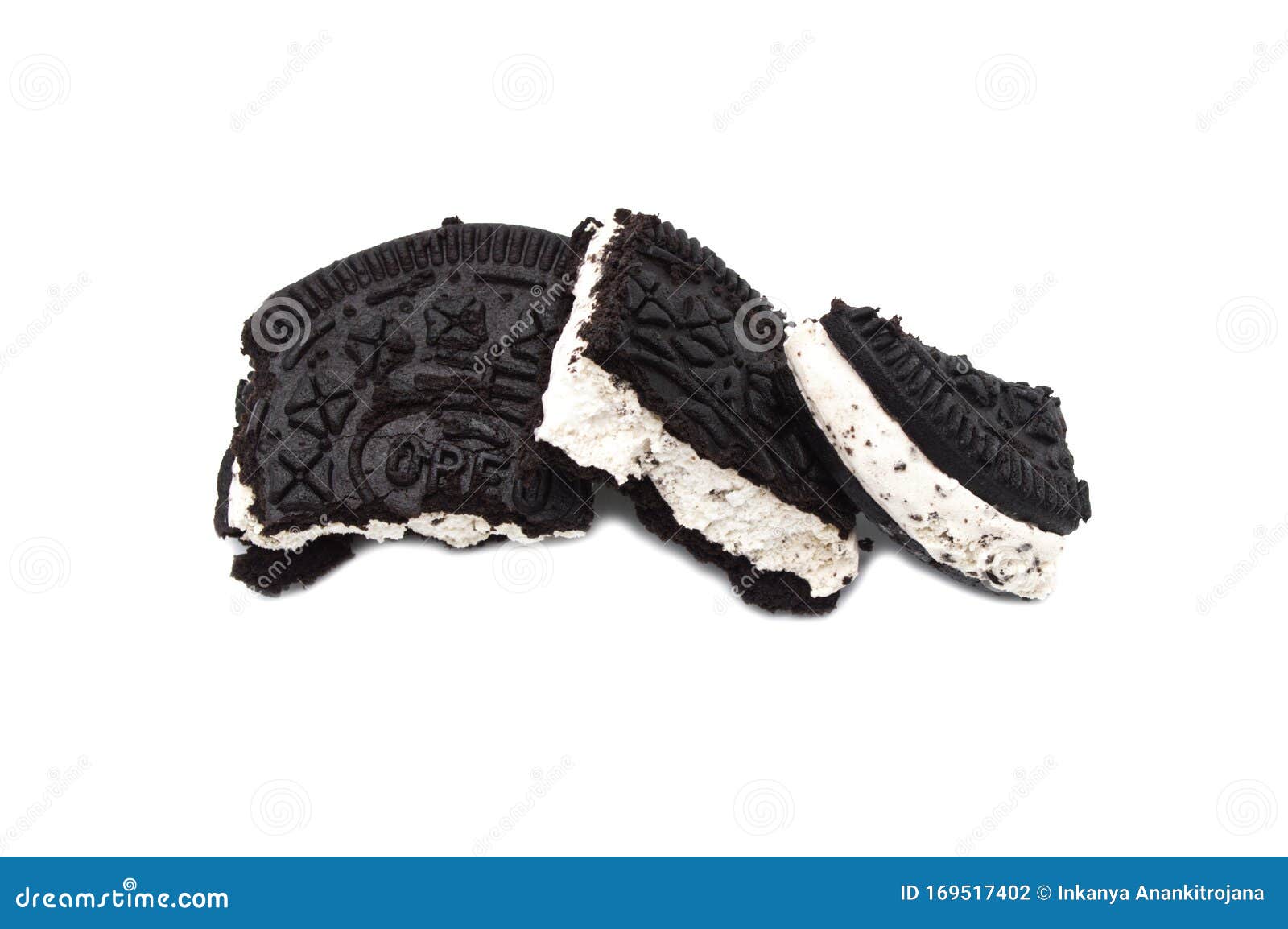 Oreo Ice Cream Sandwich Isolated on White Background Editorial ...