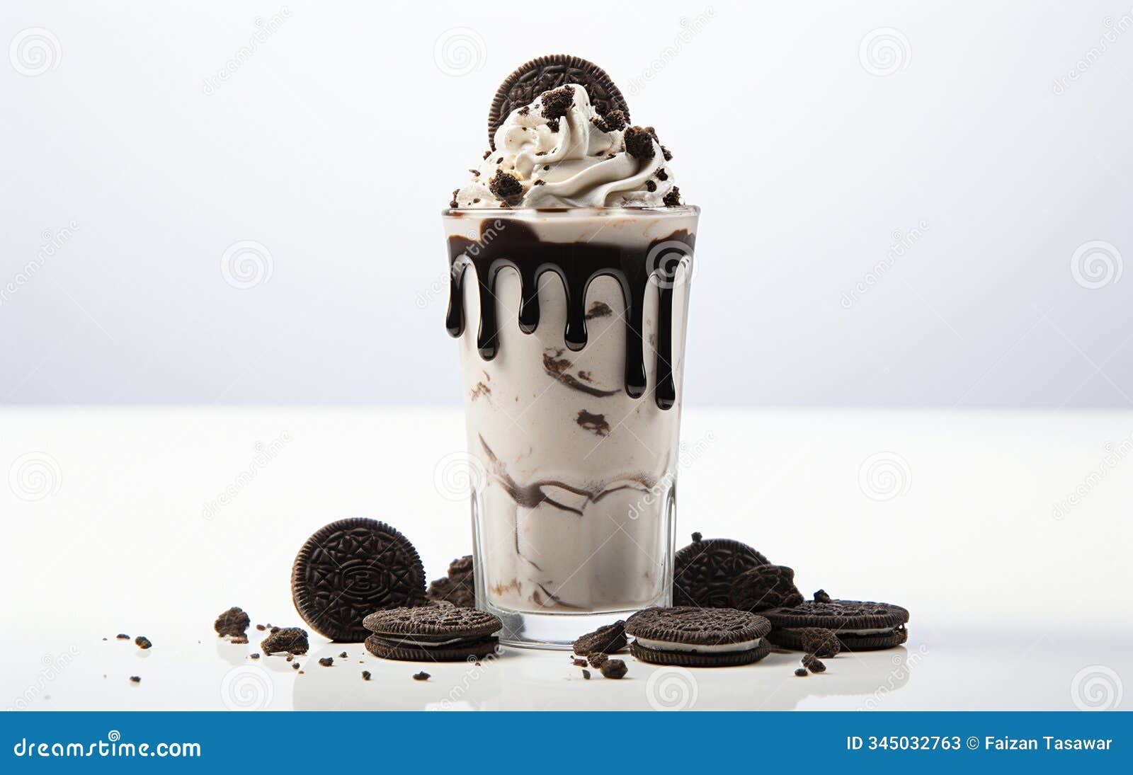 Oreo Milkshake On A Transparent Background -Generative Ai Stock Image ...