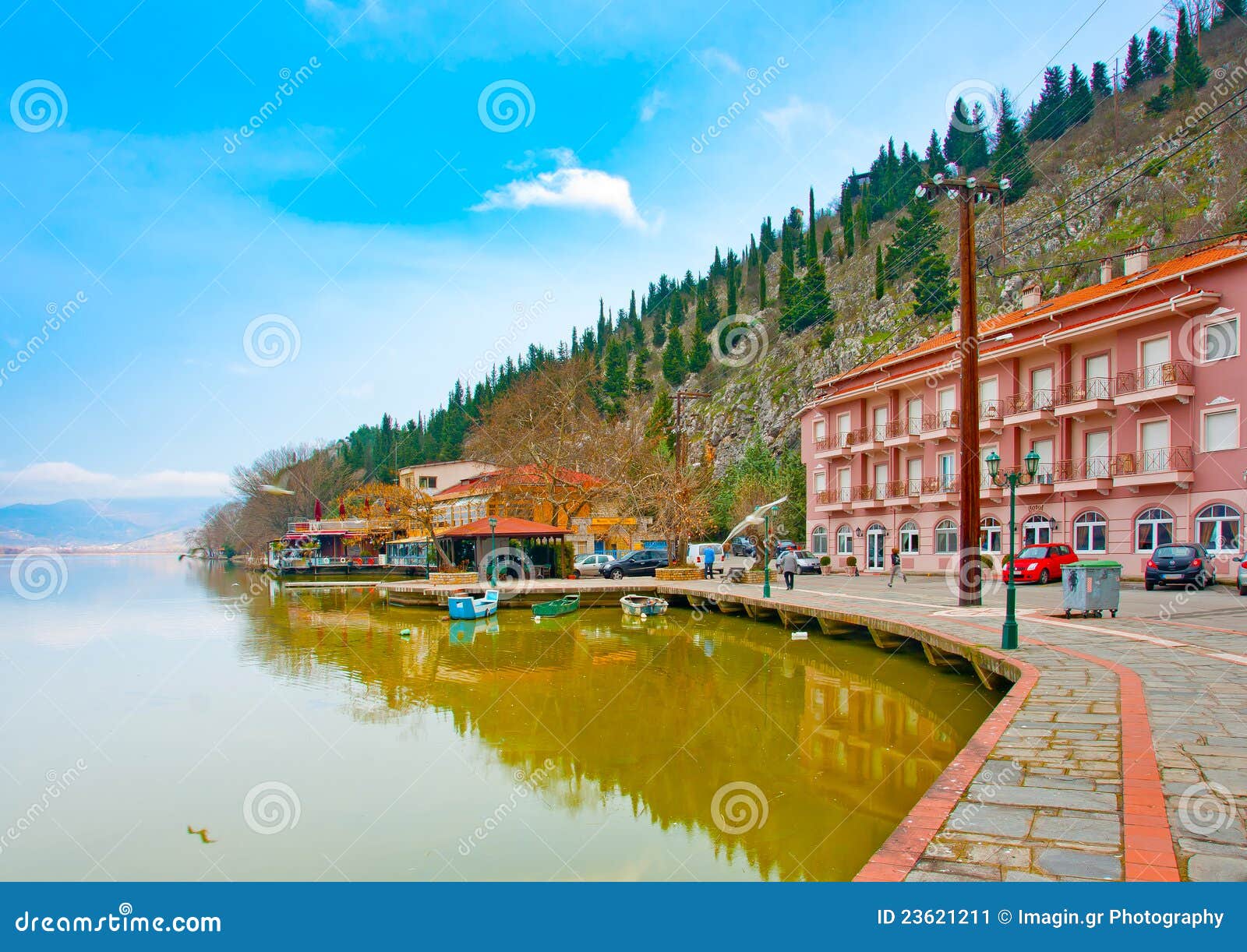 Orestiada Lake editorial photo. Image of house, lake - 23621211
