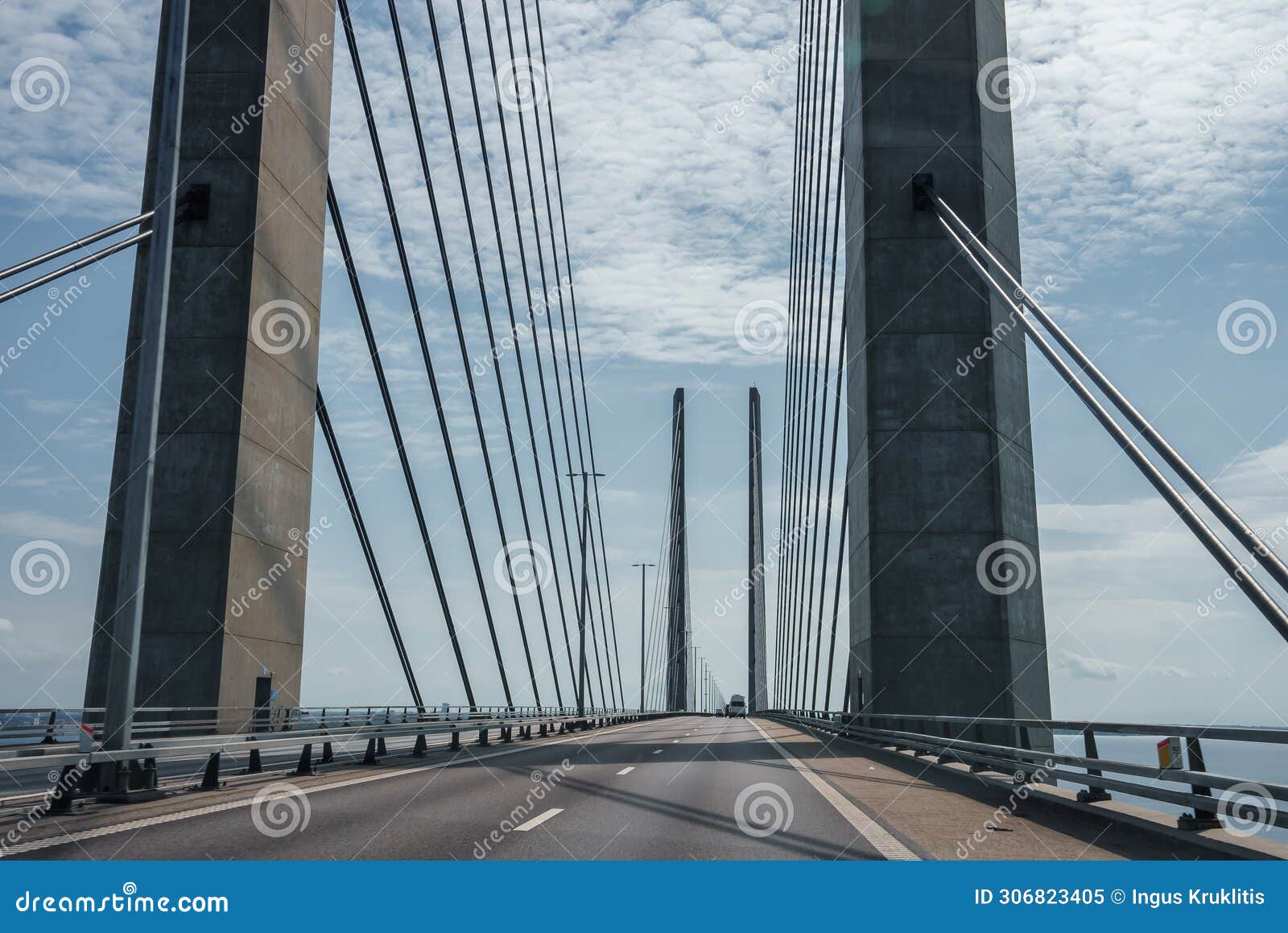 Oresund Bridge, Modern Marvel, Clear Blue Sky, CableSupported Design ...