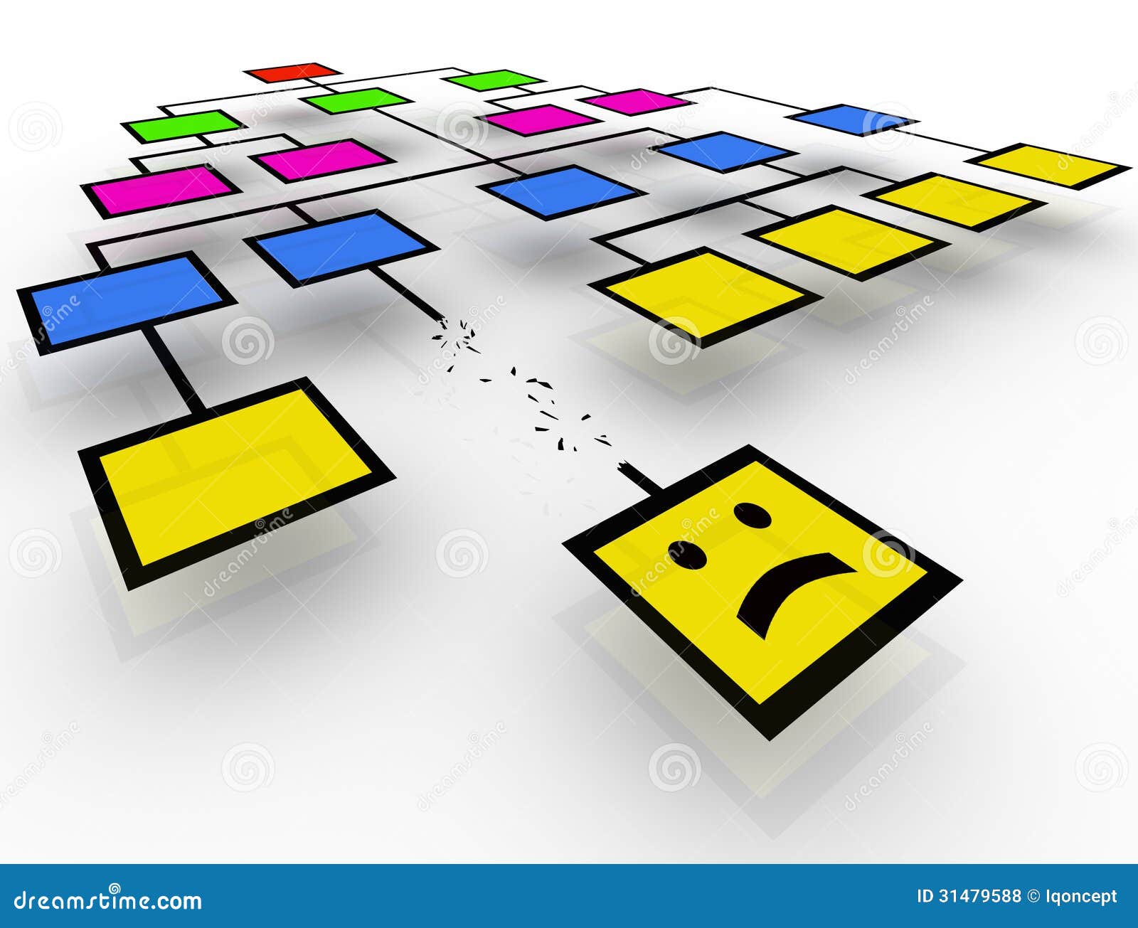 Org Chart Fired Losing Job Organization Unemployed Stock Illustration ...