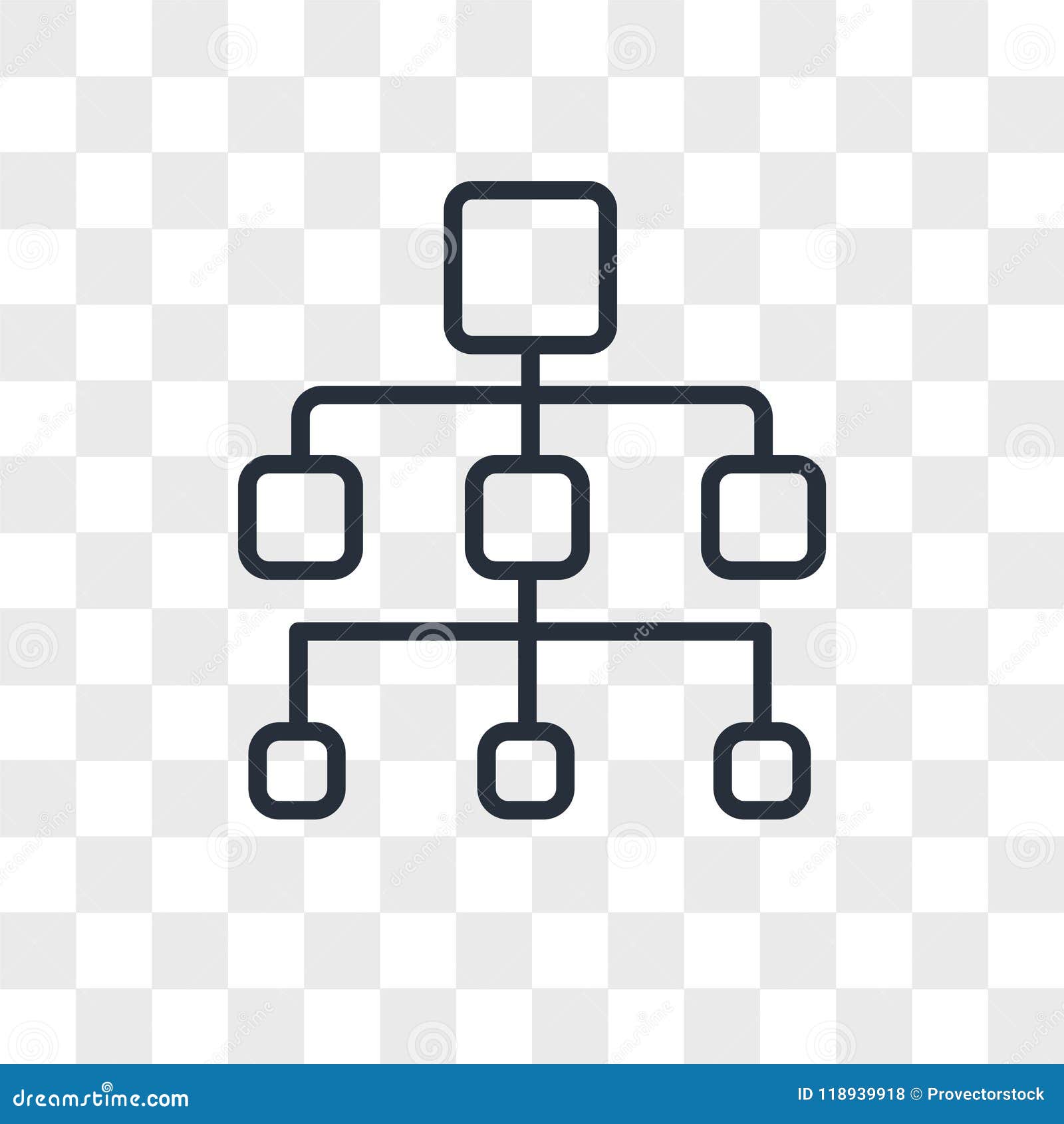 Org Chart Vector Icon Isolated on Transparent Background, Org Chart ...