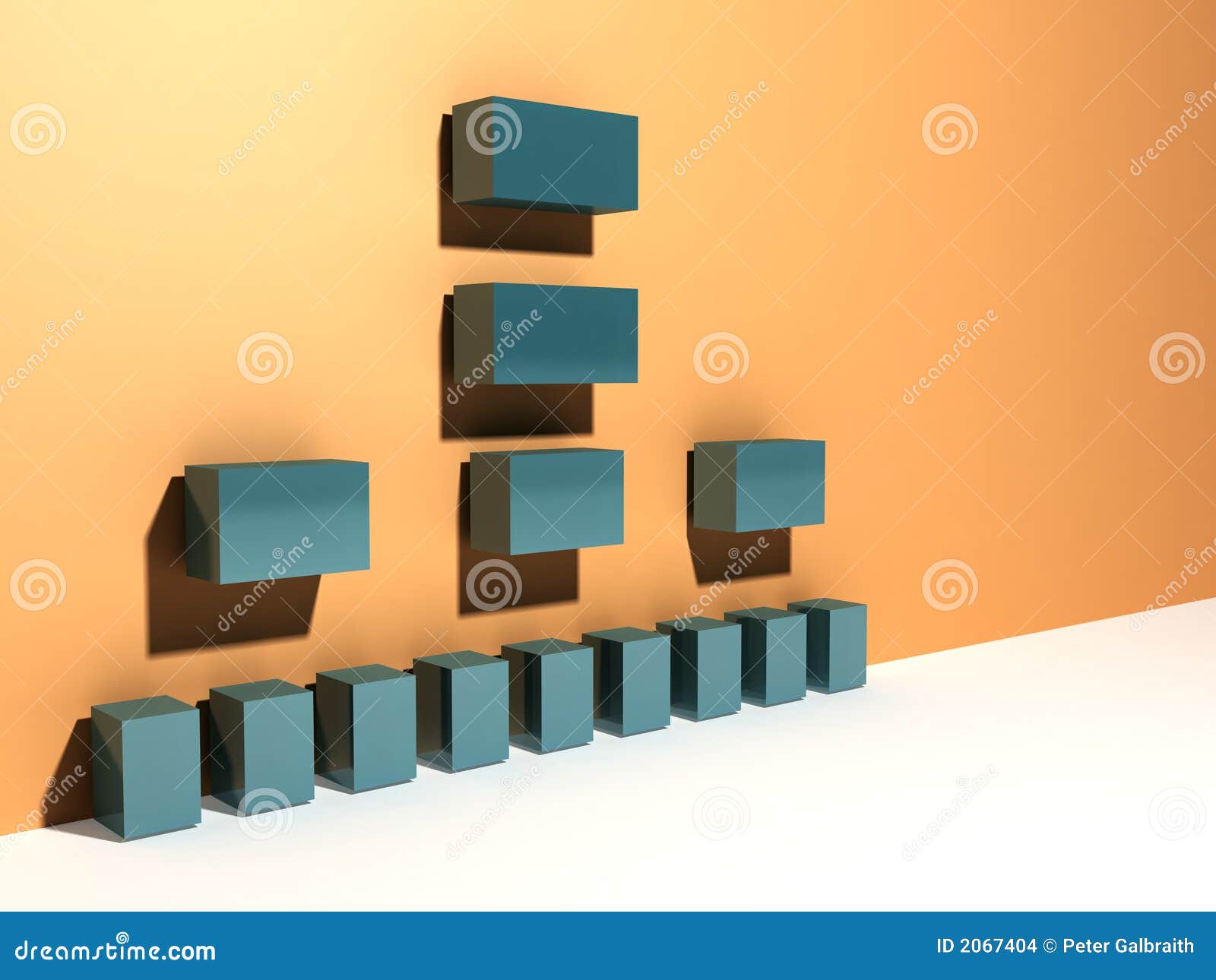 Org chart on the wall stock illustration. Illustration of hierarchy ...