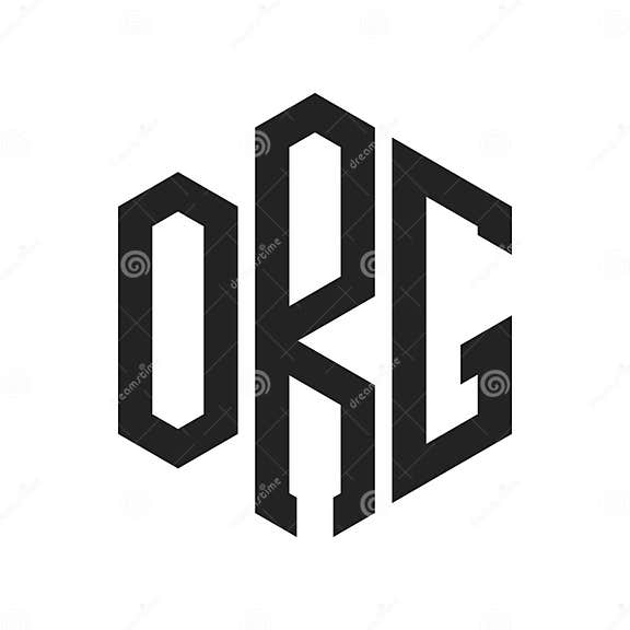 ORG Logo Design. Initial Letter ORG Monogram Logo Using Hexagon Shape ...