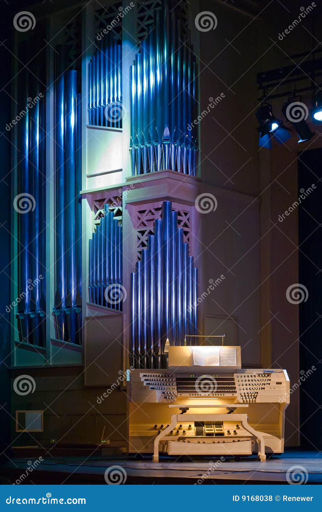 Organ - Authentic Music Instrument Stock Photo - Image of choral, pipe ...