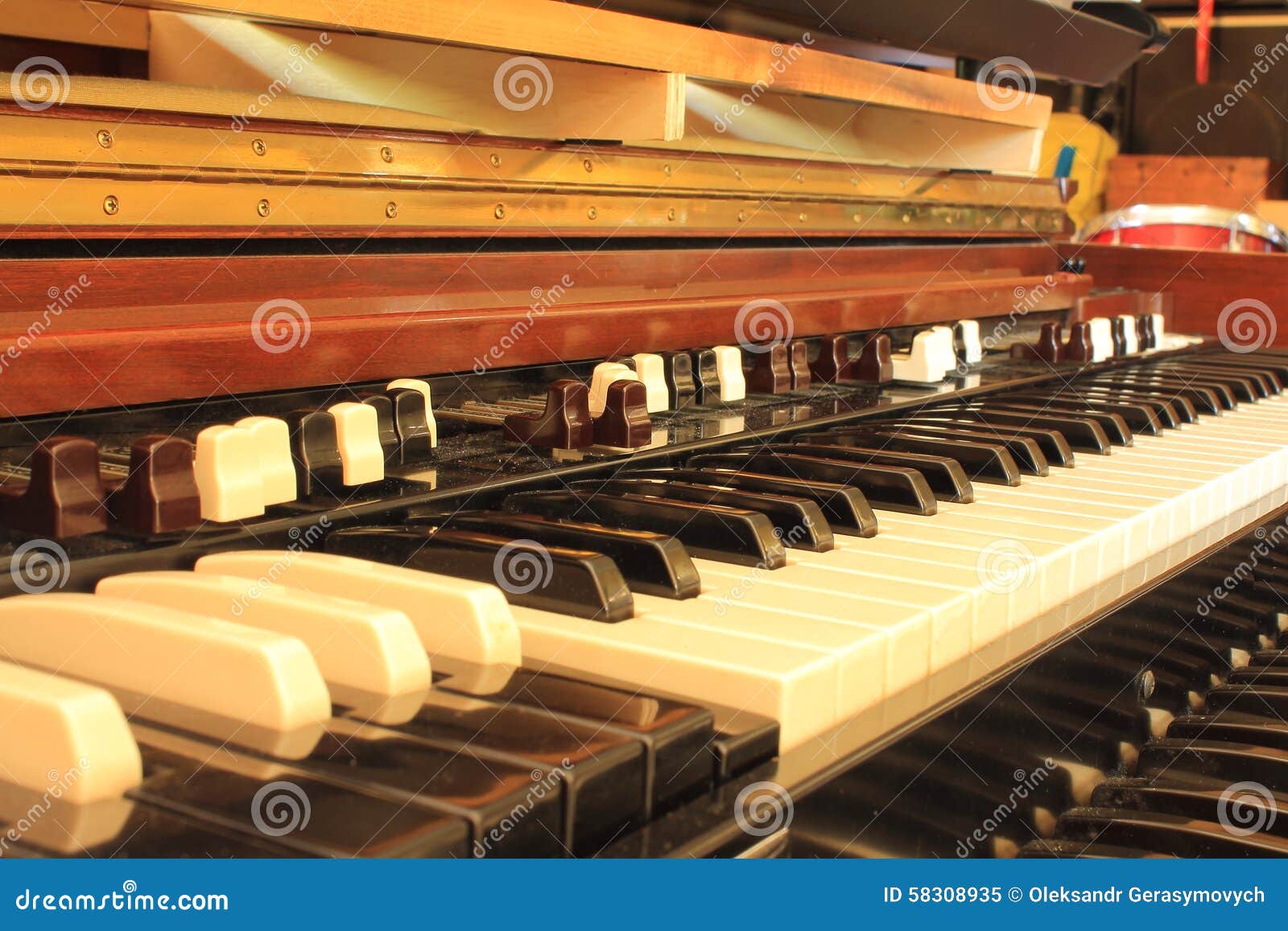 Organ stock image. Image of music, retro, piano, musical - 58308935