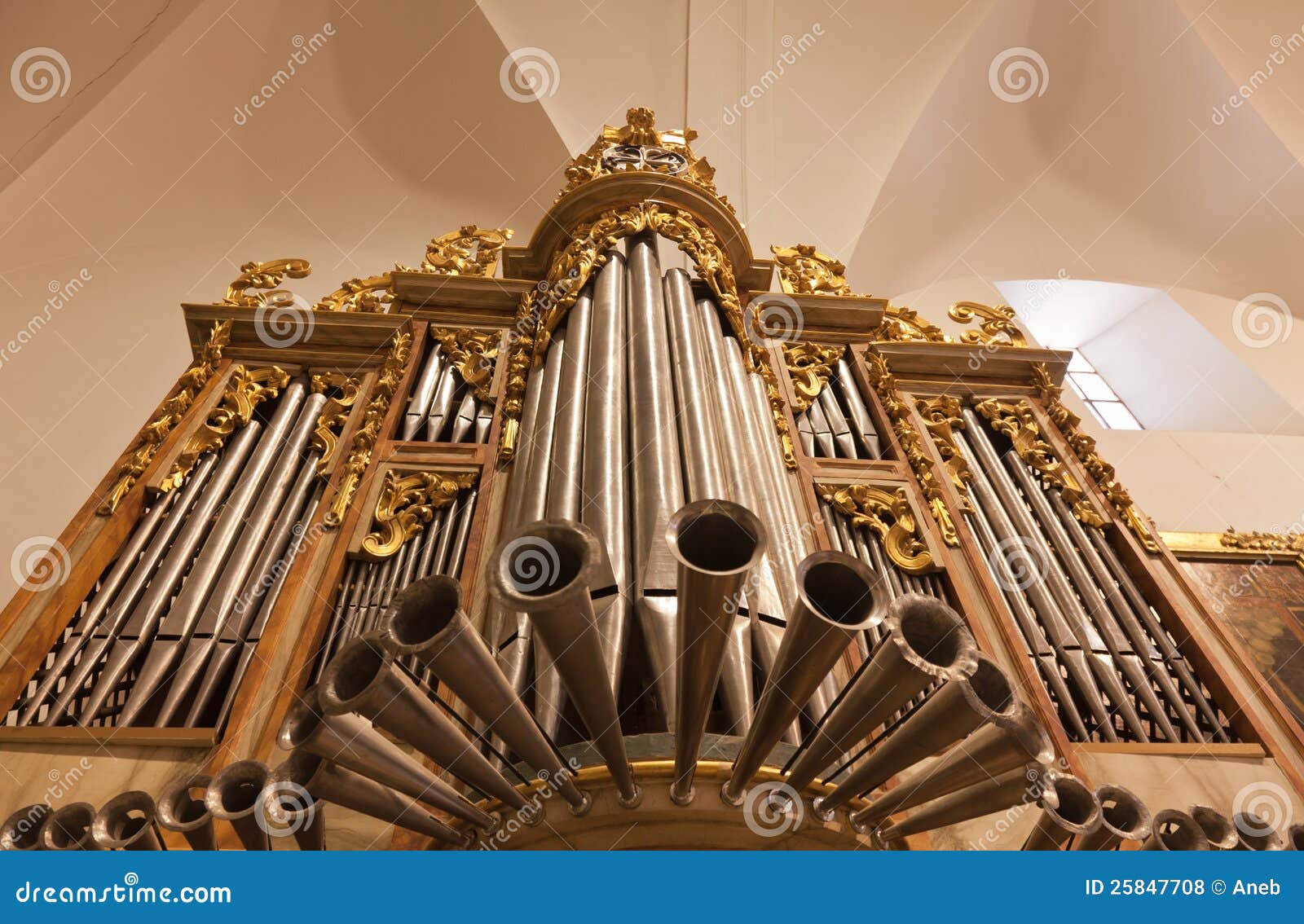 Organ of a church stock photo. Image of piano, note, audio - 25847708