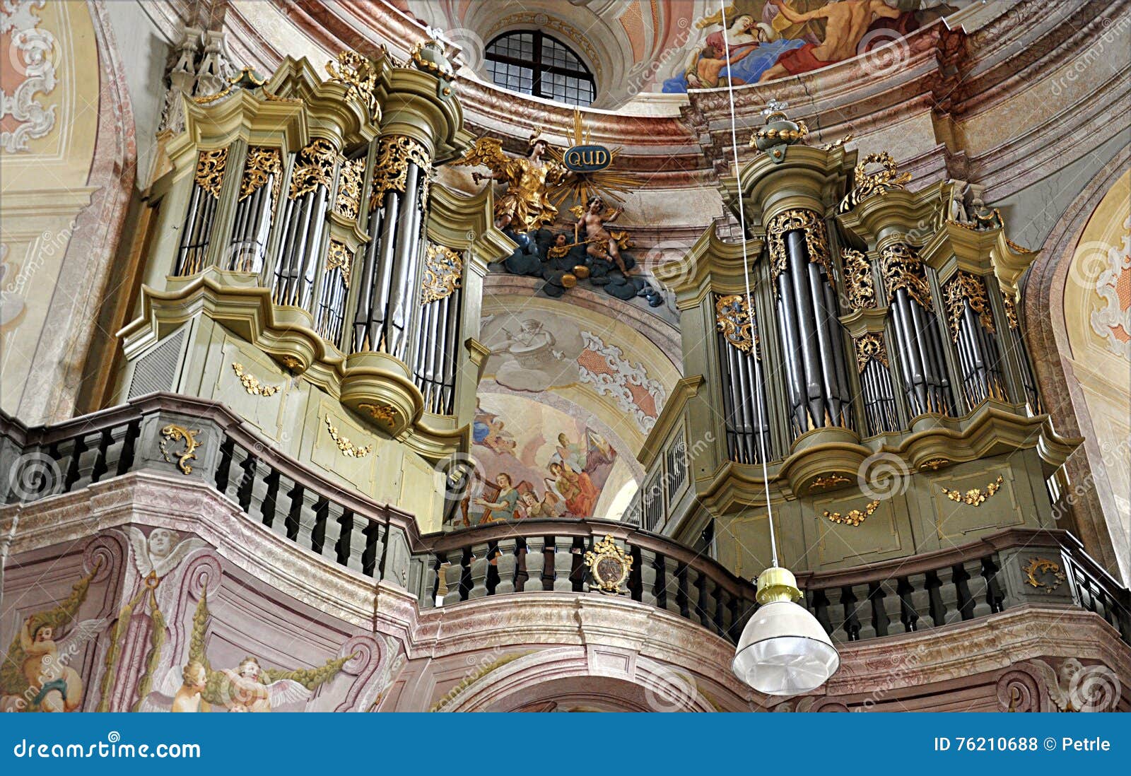 Organ in church stock photo. Image of religion, windows - 76210688