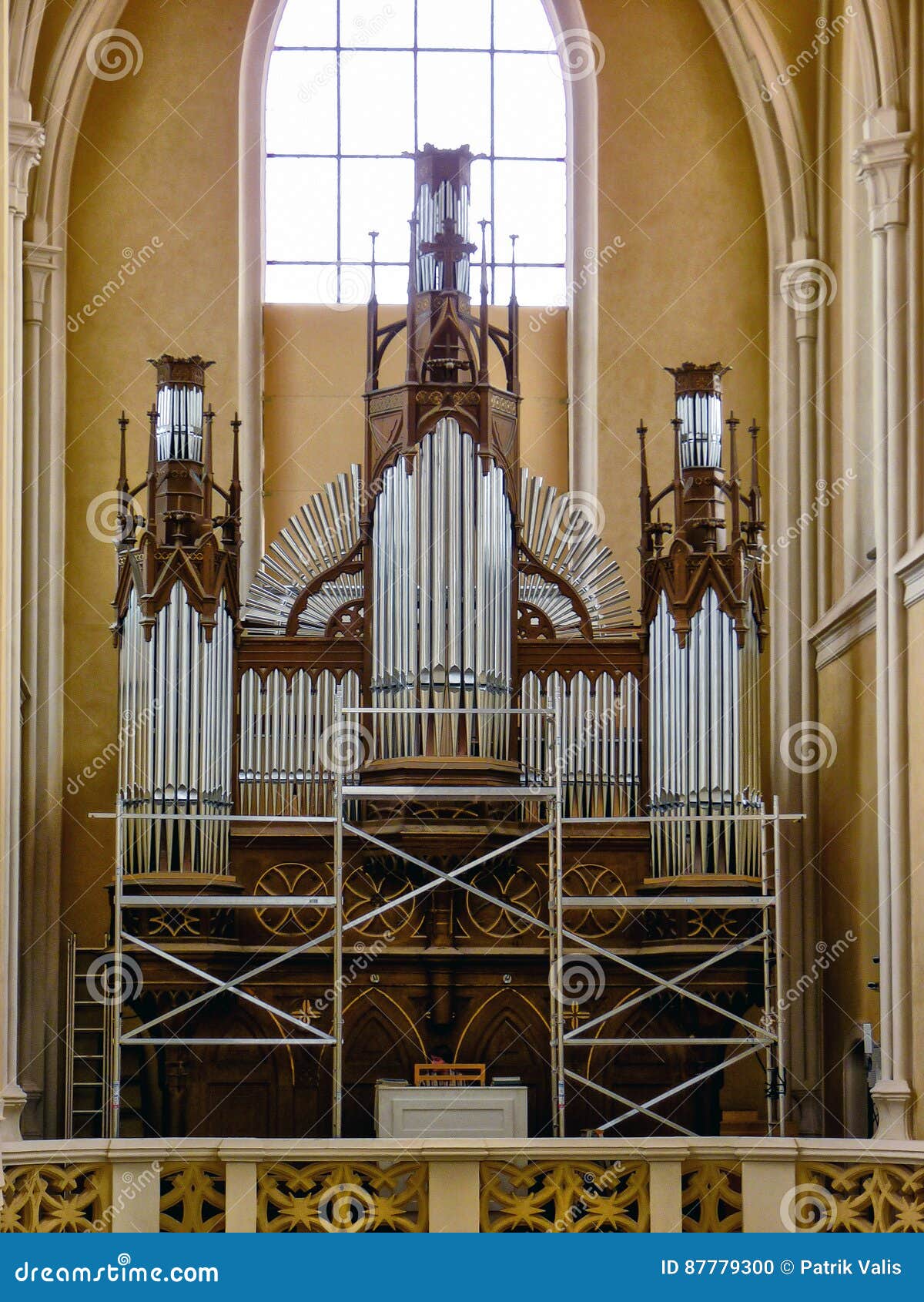 The organ in the church. stock photo. Image of pipe, background - 87779300
