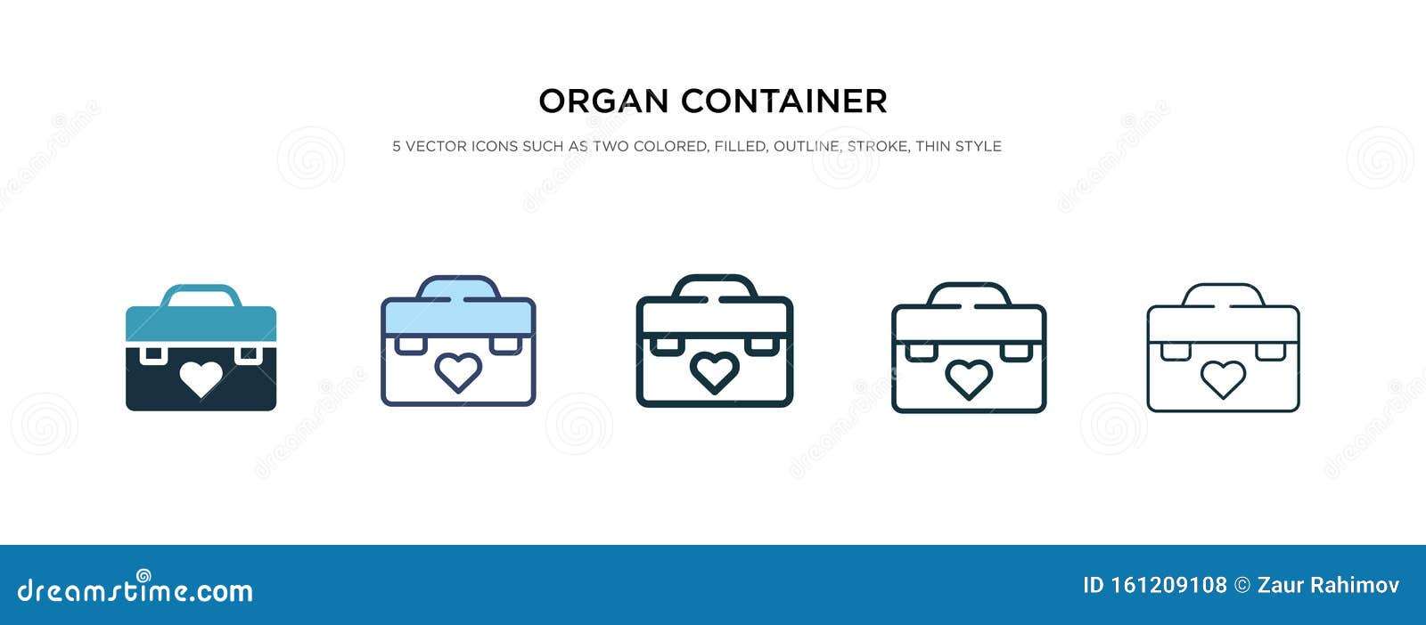 Organ Container Icon in Different Style Vector Illustration. Two ...