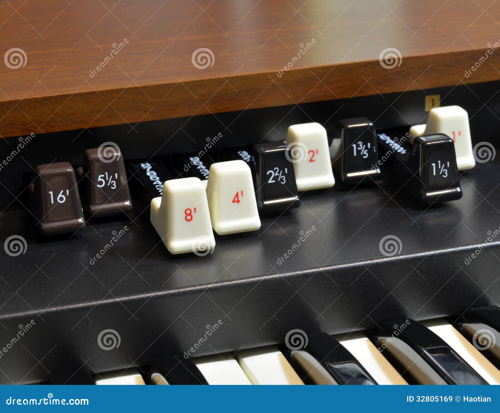 Organ Drawbars stock image. Image of sine, instrument - 32805169