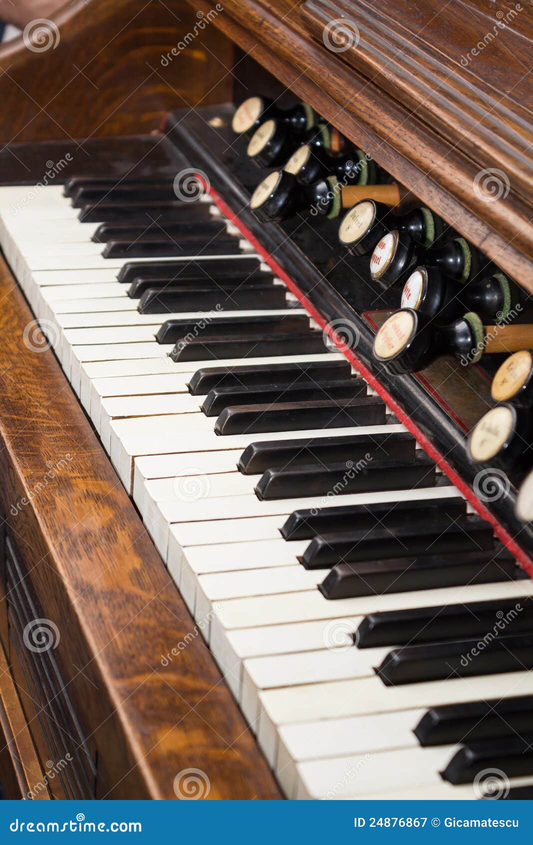 Organ keyboard stock image. Image of musical, melodic - 24876867