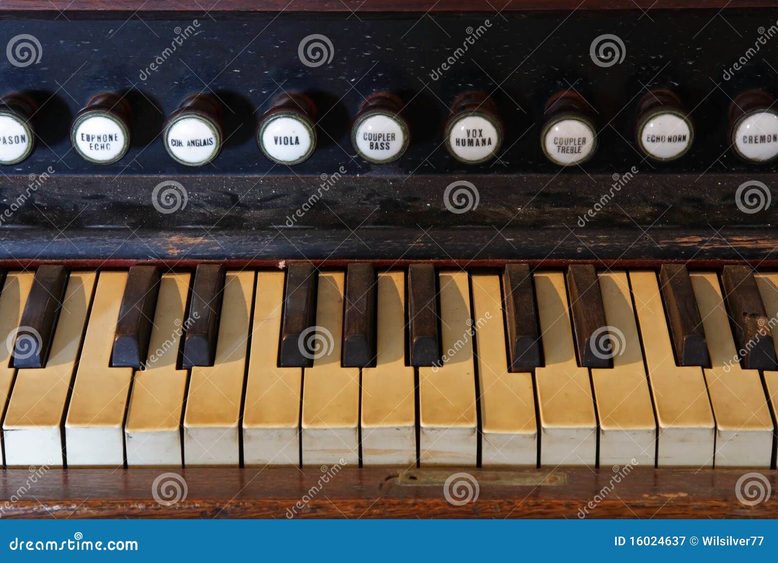Organ Keys stock image. Image of play, vintage, music - 16024637
