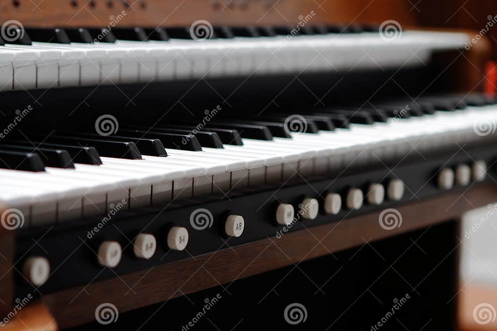 Organ Keys stock image. Image of christian, antique, chorale - 20473575