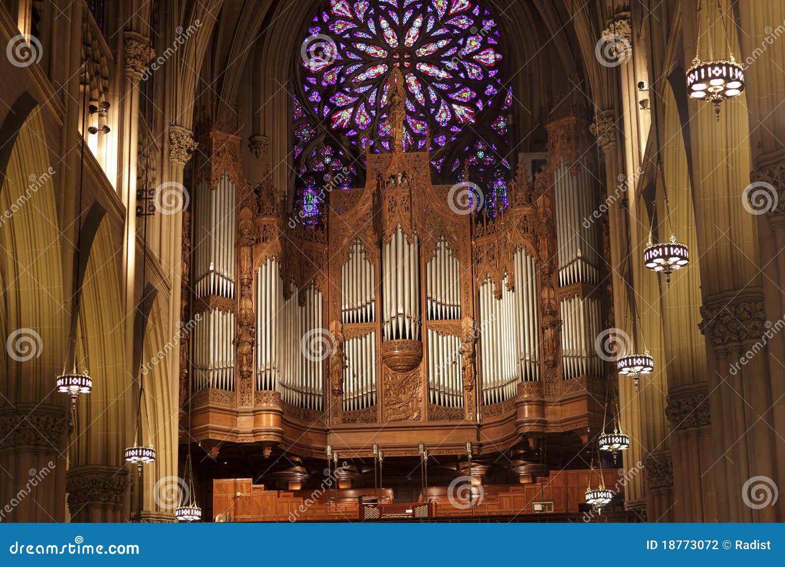 Organ in Patrick S Cathedral Editorial Photography - Image of belief ...